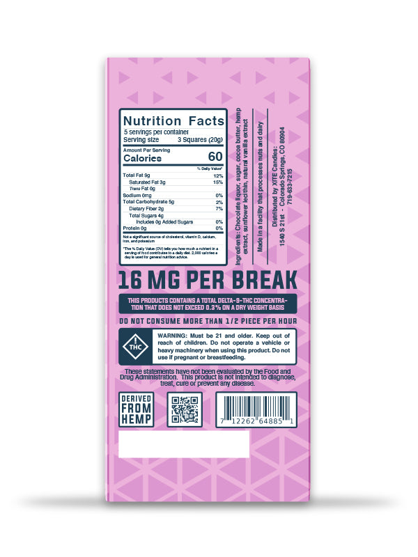 Order XITE Delta 9 Dark Chocolate Bar Online | CBDivine